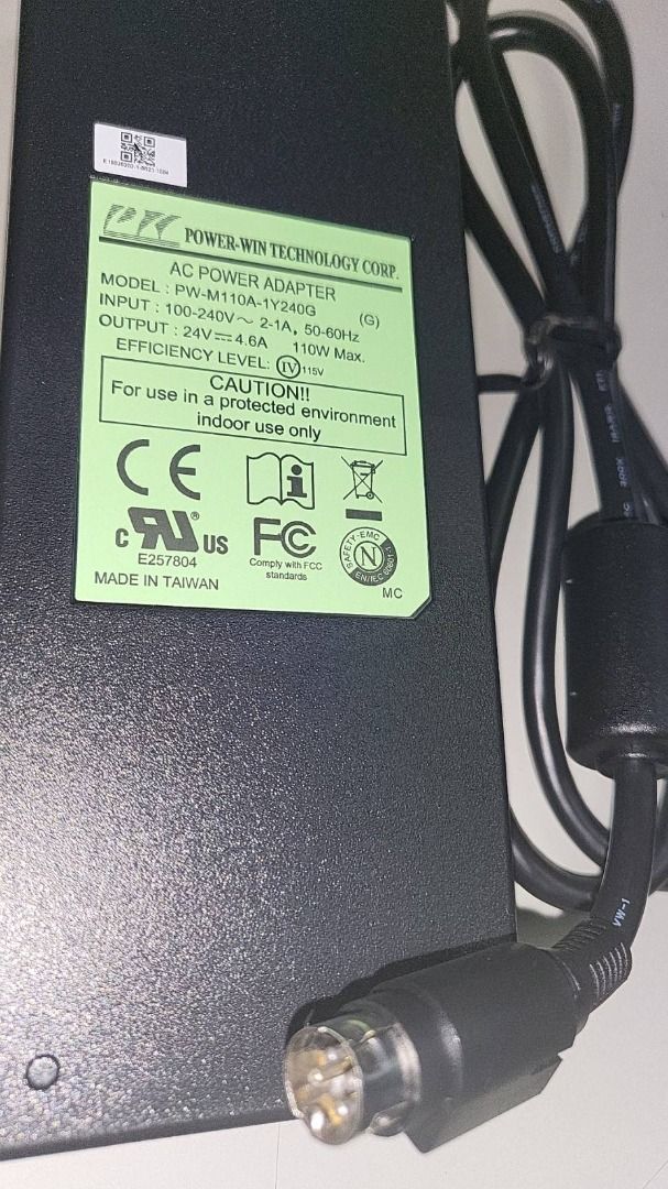 PW 24V 4.6A 110W 變壓器, 電腦及科技產品, 電腦周邊產品, 電腦充電器在旋轉拍賣