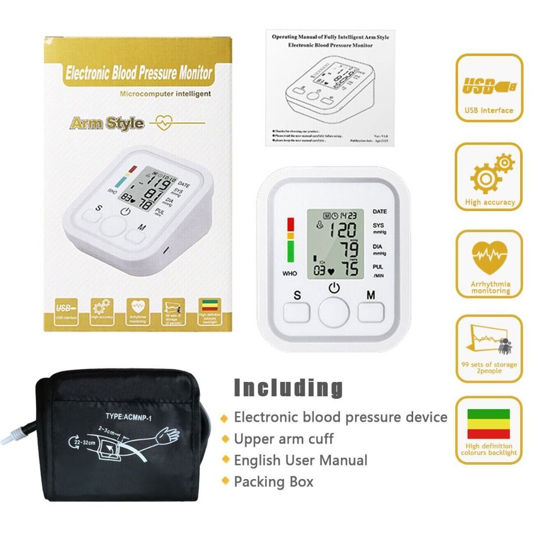 *Ready Stok* Electronic Automatic Blood Pressure Monitor Pulse Heart ...