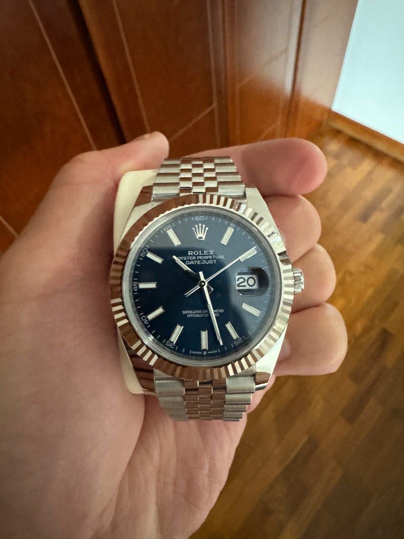 Rolex datejust white gold fluted bezel 41mm 126334, Luxury, Watches on ...