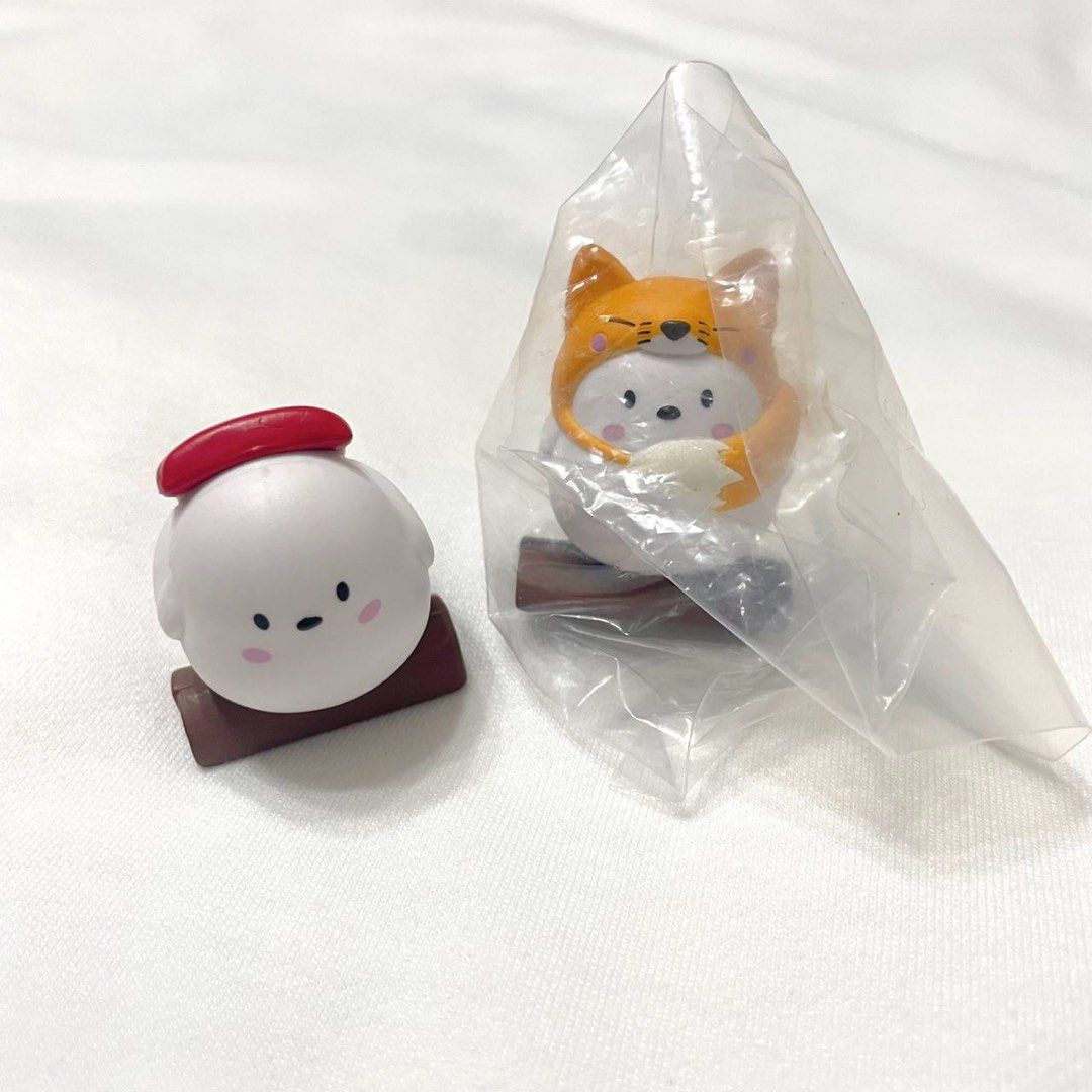 round bird sushi and fox gacha gachapon figures, Hobbies & Toys ...