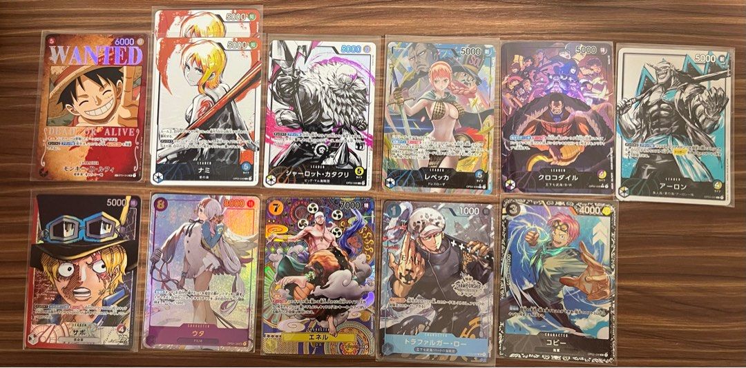 SALE! One Piece TCG Cards - WANTED Luffy, Nami Leader, Katakuri Leader ...