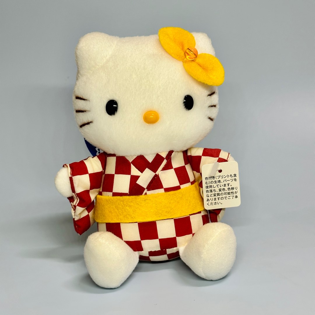 Sanrio 2002 Eikoh Hello Kitty in Tartan Kimono Plush 14.5cm - Php 350, Hobbies & Toys ...