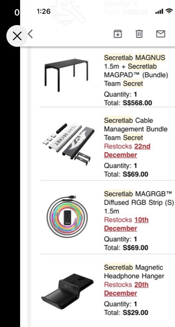 Secret lab magnus table, Furniture & Home Living, Furniture, Tables ...