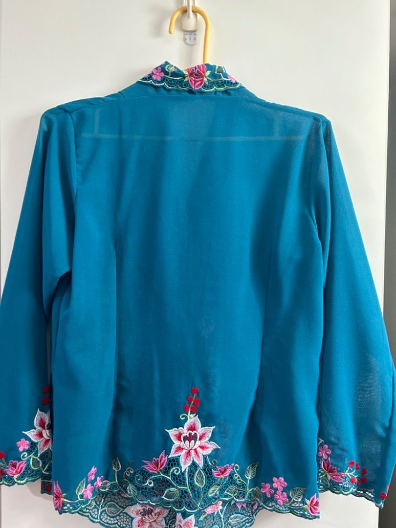 Sky blue Nyonya Kebaya and Sarong set, Women's Fashion, Dresses & Sets ...