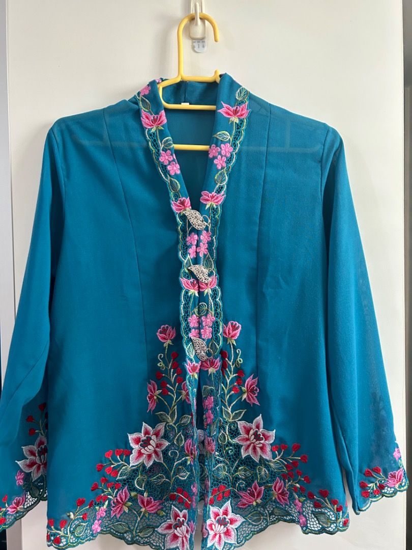 Sky blue Nyonya Kebaya and Sarong set, Women's Fashion, Dresses & Sets ...
