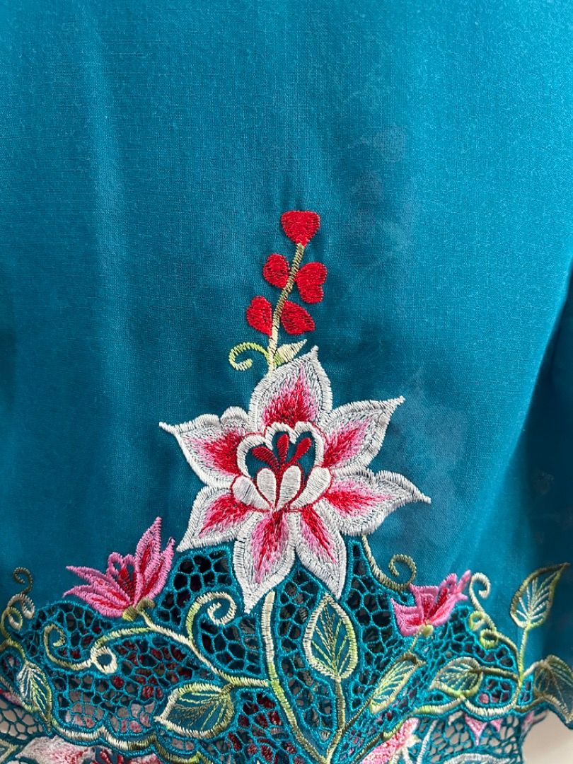 Sky blue Nyonya Kebaya and Sarong set, Women's Fashion, Dresses & Sets ...