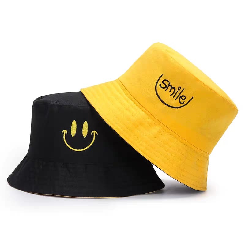 SMILE 2 SIDED BUCKET HAT, Men's Fashion, Watches & Accessories, Caps ...
