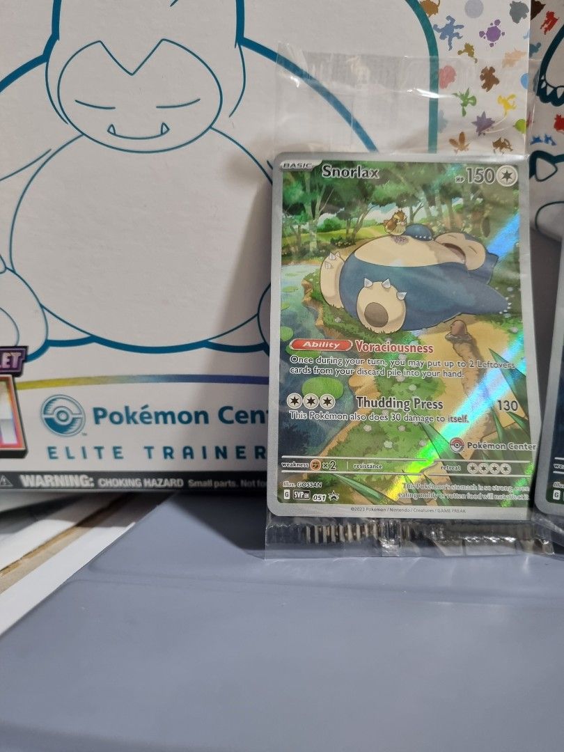 Snorlax Full art pokemon center exclusive stamp 151 promo elite trainer box singles, Hobbies ...