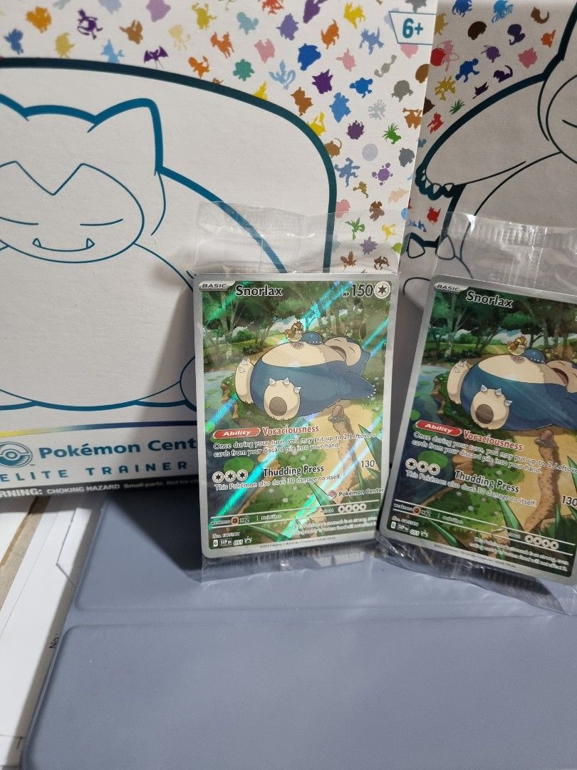 Snorlax Full art pokemon center exclusive stamp 151 promo elite trainer box singles, Hobbies ...