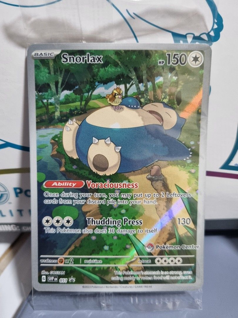 Snorlax Full art pokemon center exclusive stamp 151 promo elite trainer box singles, Hobbies ...