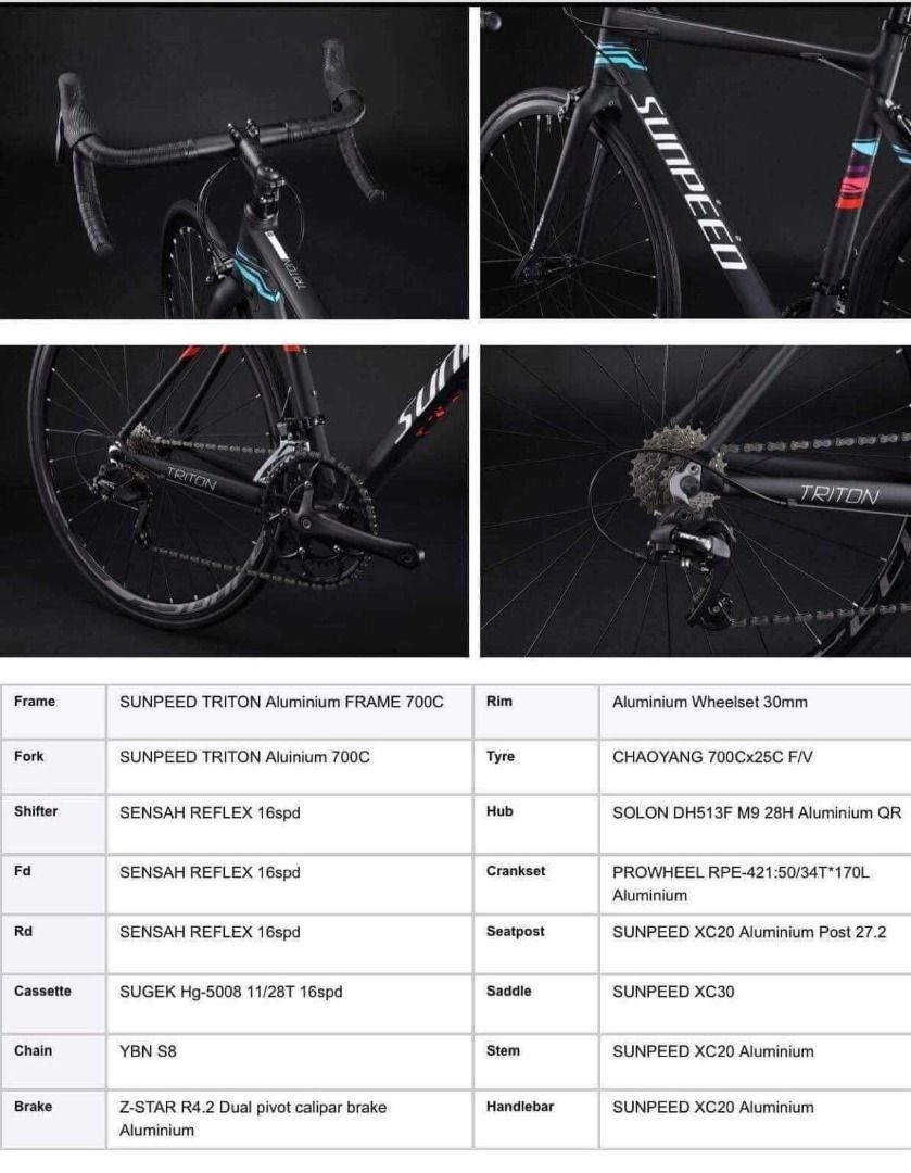 Sunpeed Triton Road Bike for sale, Sports Equipment, Bicycles & Parts ...