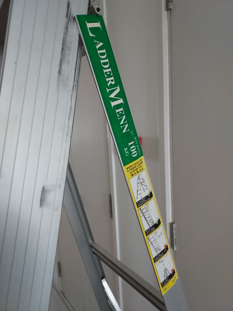 Tall Ladder 100kg capacity, Furniture & Home Living, Home Improvement ...