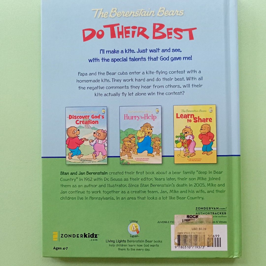 The Berenstain Bears Do Their Best [Christian children's book ...
