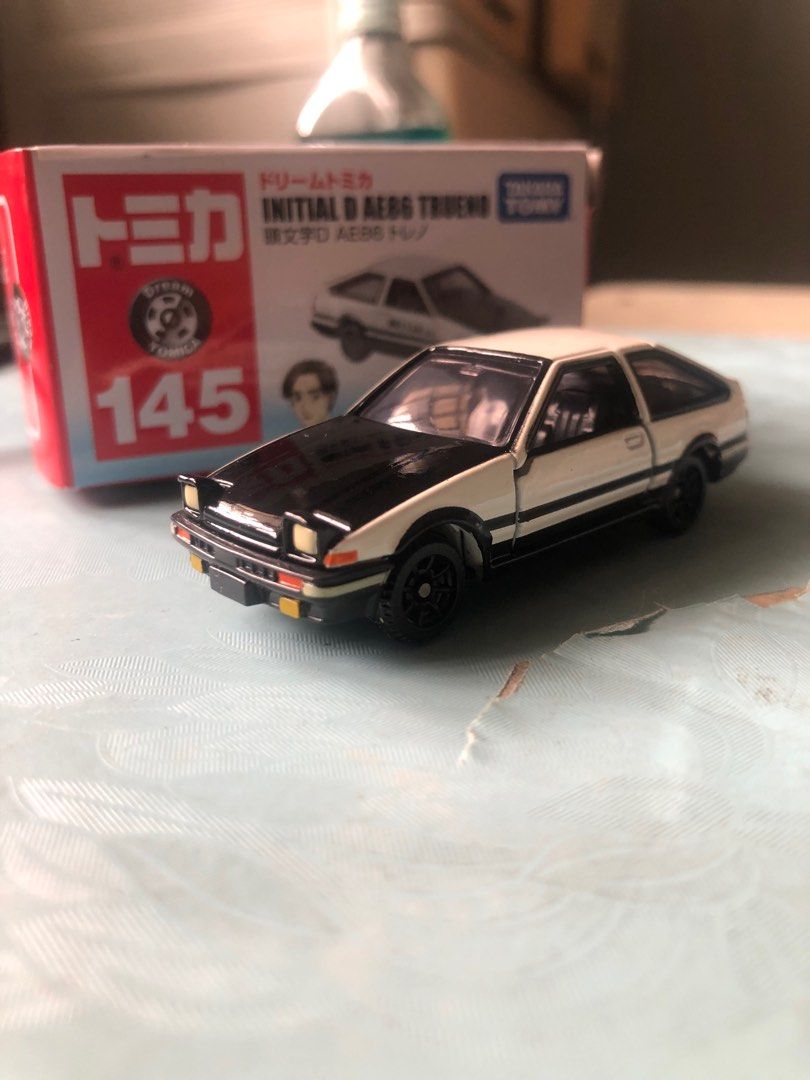 TOMICA Initial D Toyota AE86 Trueno Black Hood Variant, Hobbies & Toys ...