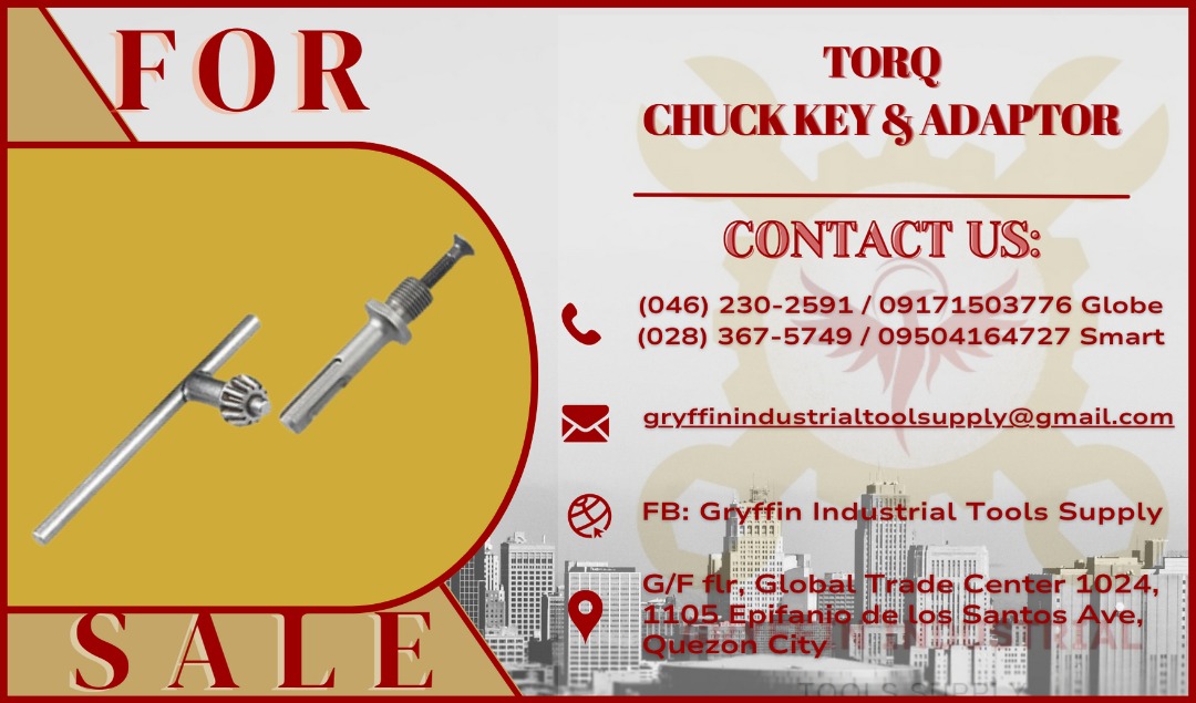 TORQ CHUCK KEY & ADAPTOR, Commercial & Industrial, Industrial Equipment ...