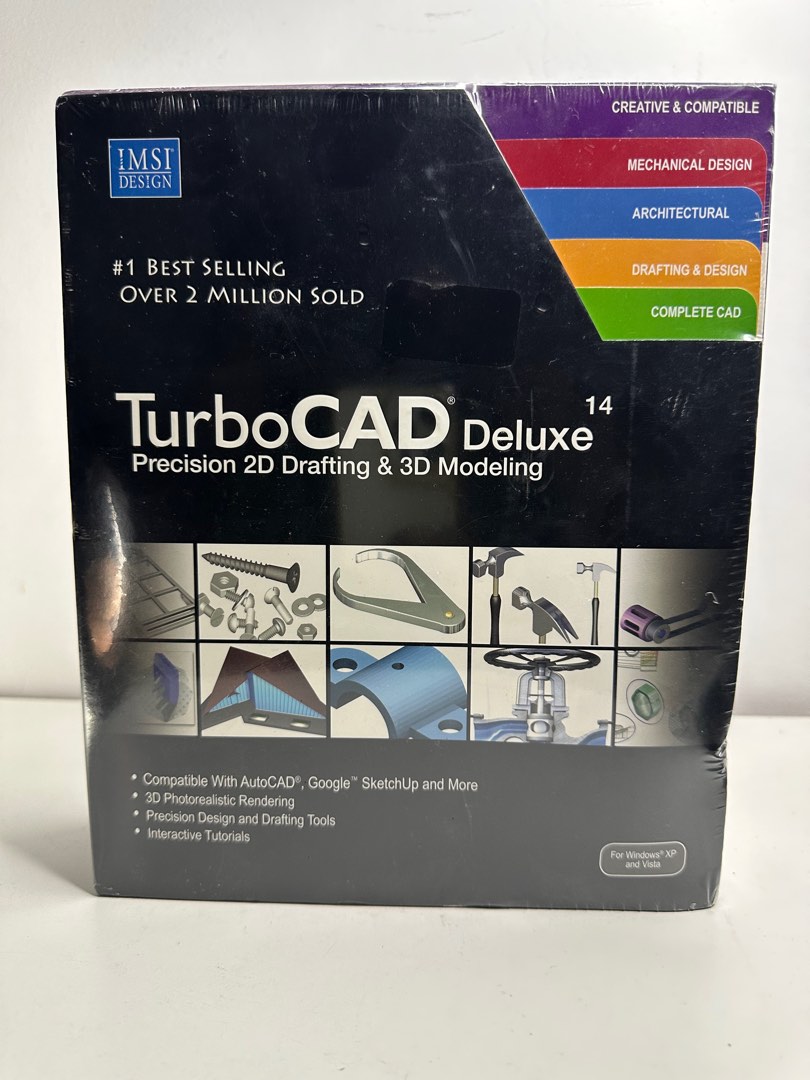 TurboCAD Deluxe 14 Precision 2D Drafting & 3D Modeling, Hobbies & Toys ...