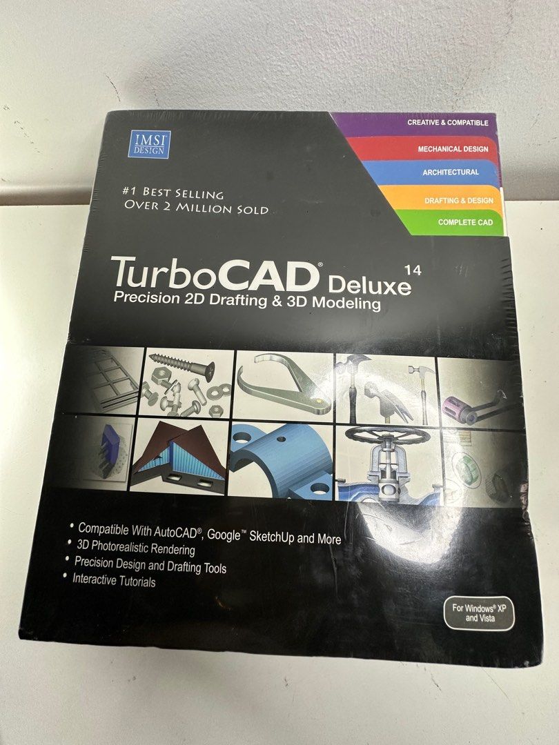 TurboCAD Deluxe 14 Precision 2D Drafting & 3D Modeling, Hobbies & Toys ...