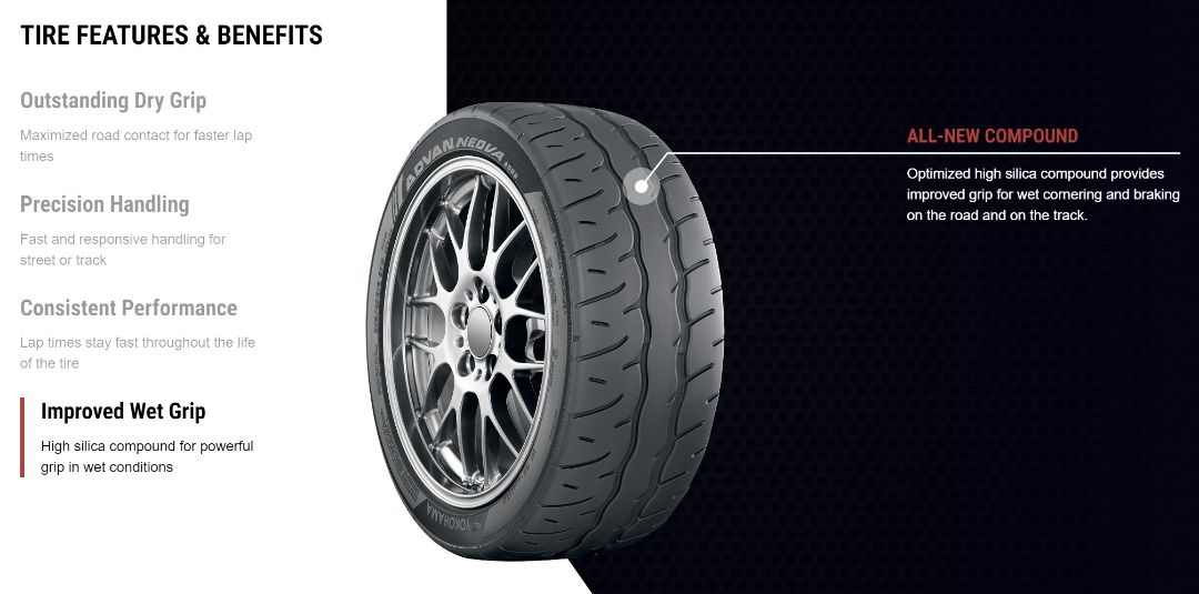 Used YOKOHAMA ADVAN NEOVA AD09 245/40/18 (2 piece only), Car Accessories, Tyres & Rims on Carousell