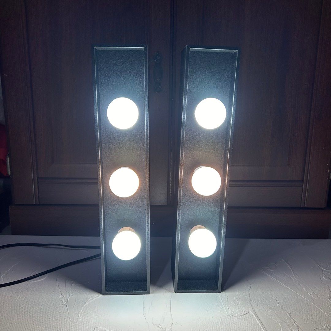 Vanity Light Box 3 Fitting + Lightbulb (Lampu MUA), Kesehatan ...