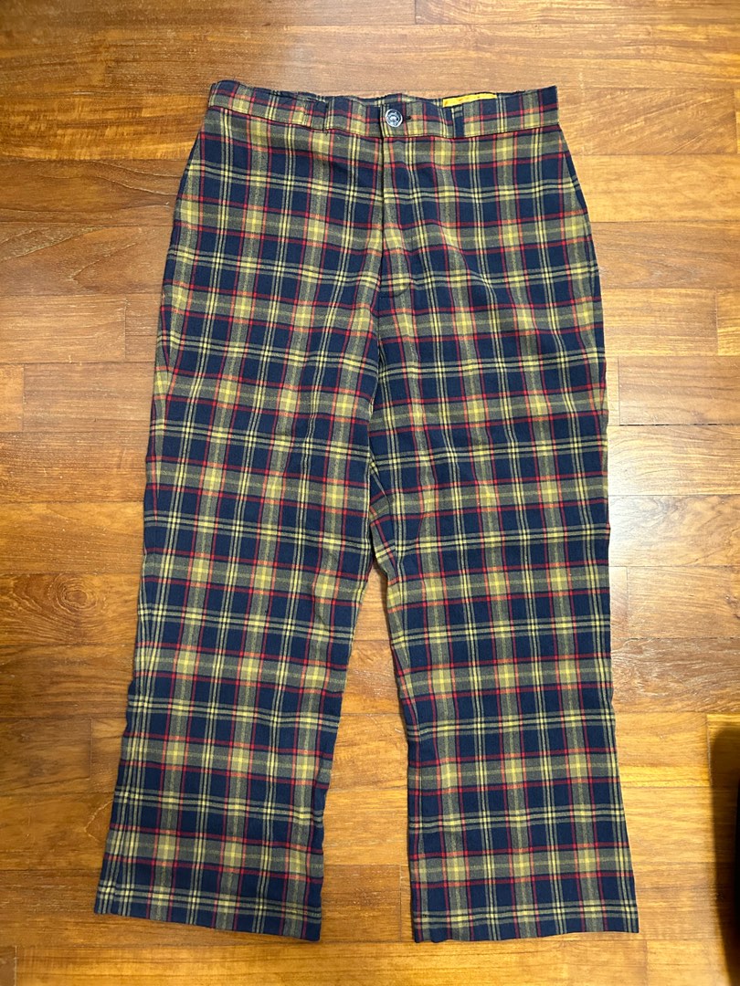 Vintage Style Checkered Plaid Pants, Women's Fashion, Bottoms, Other ...