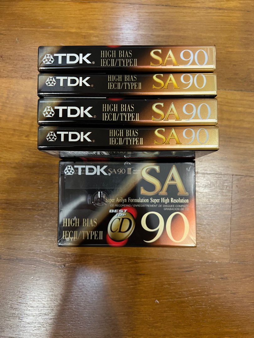 VINTAGE TDK SA 90 TYPE 2 CASSETTE TAPE x 5 PCS, Audio, Portable Audio Accessories on Carousell