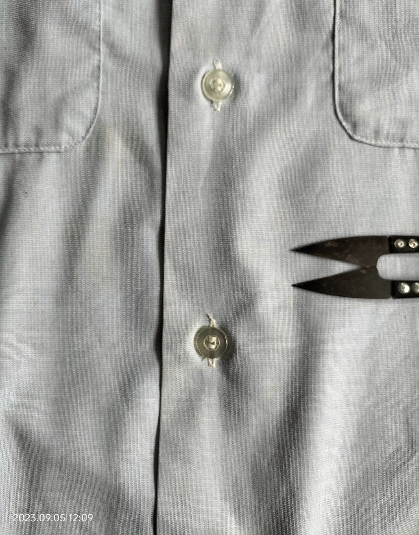 VINTAGE US AIR FORCE MILITARY BLUE PERMA PRESS UNIFORM SHIRT, Men's ...