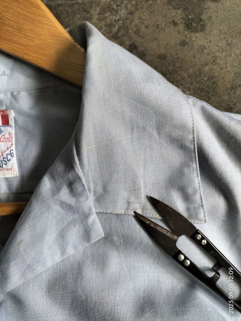 VINTAGE US AIR FORCE MILITARY BLUE PERMA PRESS UNIFORM SHIRT, Men's ...