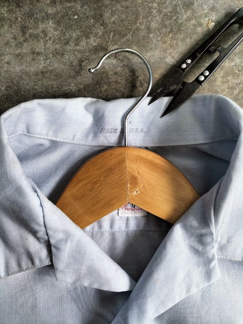 VINTAGE US AIR FORCE MILITARY BLUE PERMA PRESS UNIFORM SHIRT, Men's ...