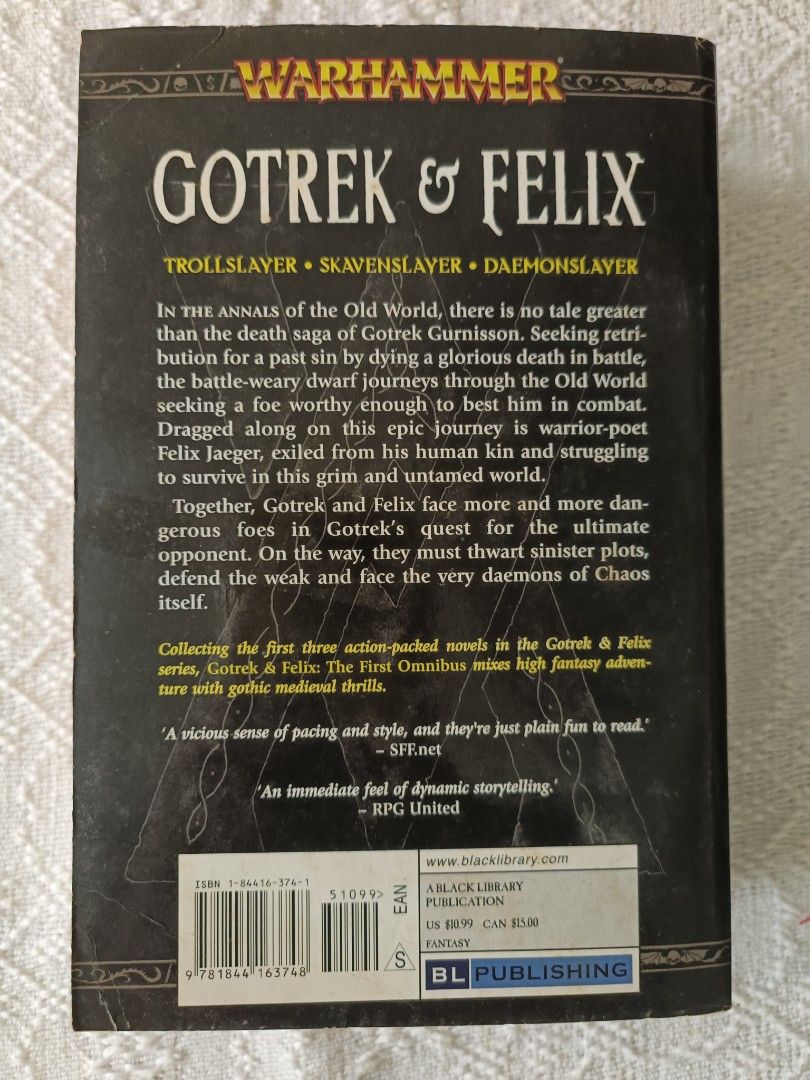 Warhammer / Gotrek and Felix The First Omnibus / Trollslayer ...