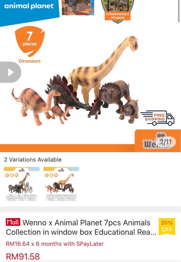 Wenno x Animal Planet Animal Collection, Hobbies & Toys, Toys & Games ...