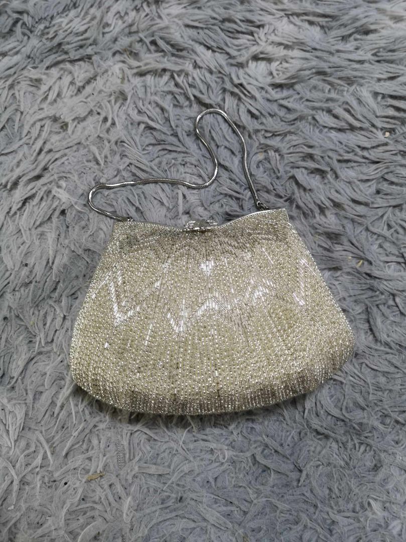 White Sequence Frame Mini Bag, Women's Fashion, Bags & Wallets, Cross ...