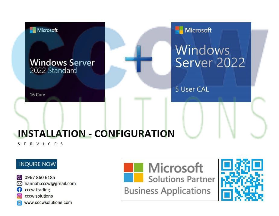 Windows Server 2022 Standard CAL 16 Core License Pack + 5 User CALS ...