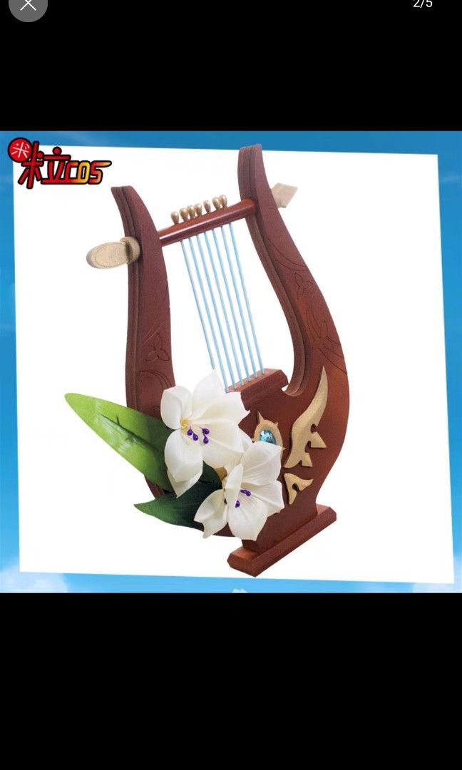 WTS Venti Genshin Impact Harp Cosplay Prop, Hobbies & Toys, Memorabilia ...