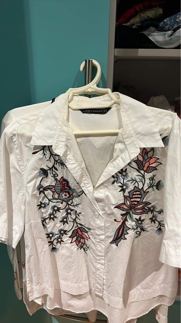 Zara Top - slight discoloration, Women's Fashion, Tops, Blouses on ...