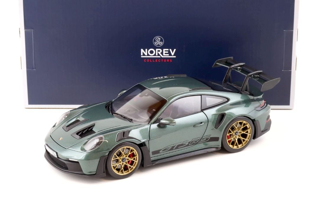 1:18 NOREV Porsche 911 (992) GT3 RS Chalk/ Green, Hobbies & Toys, Toys & Games on Carousell