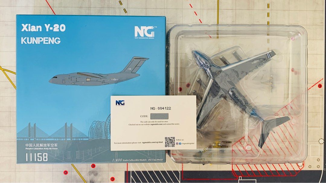 1:400 PLA Air Force Yun-20 /Low-vis livery/ Reg No. 11158/ By NG Model ...