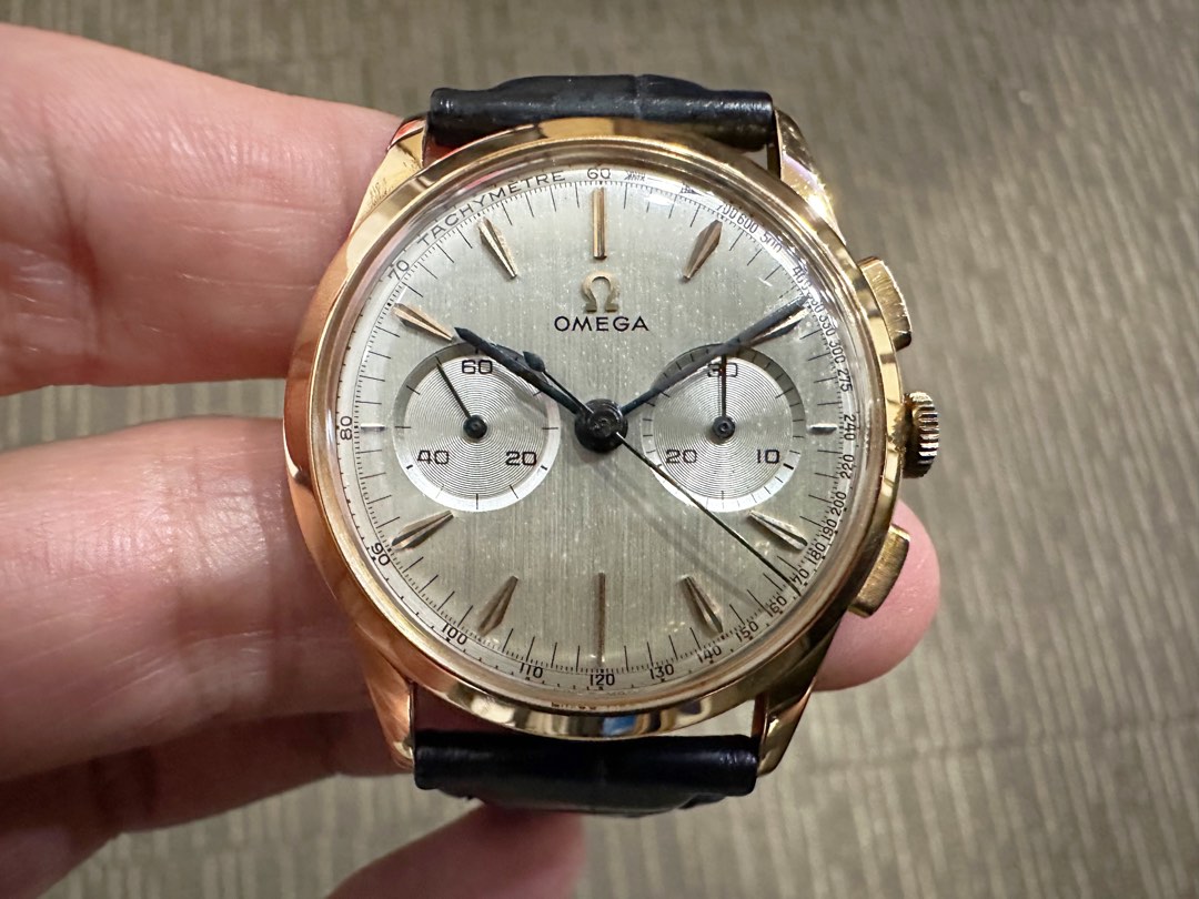 1958 Omega 2872 Chronograph 18k Rose Gold Calibre 320, Luxury, Watches ...