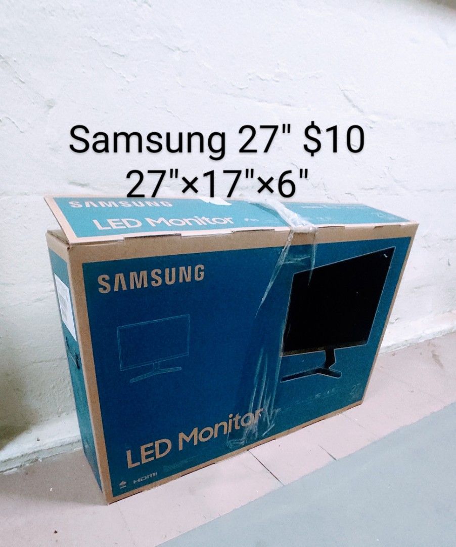 27" monitor box with styrofoam, Furniture & Home Living, Home ...