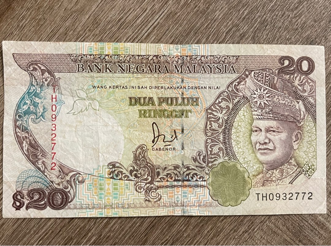 (RARE)6th series Old banknote Rm20 Duit Lama Dua Puluh Ringgit Siri 6th ...