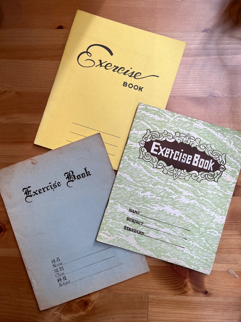 香港80年代 練習簿 exercise book 絕對80年代出品 綠色海浪紋練習簿非常罕見 後面印住九因歌, 興趣及遊戲, 收藏品及紀念品 ...