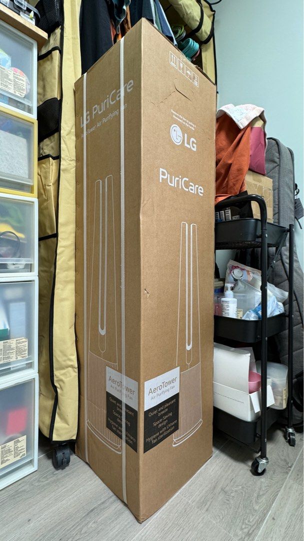 全新 LG Puricare AeroTower FS15GPBK0 風扇 + 空氣淨化機, 家庭電器, 空氣清新機及抽濕機 - Carousell