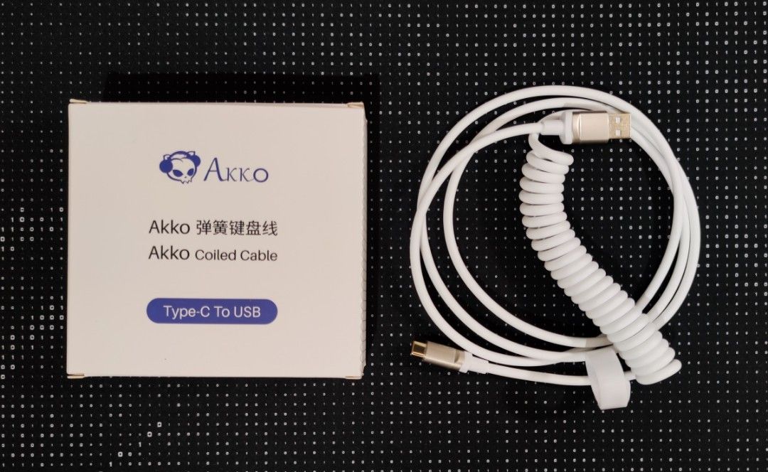 Akko Coiled Aviator Cable (Macaw Navy Blue & Yellow), Computers & Tech ...