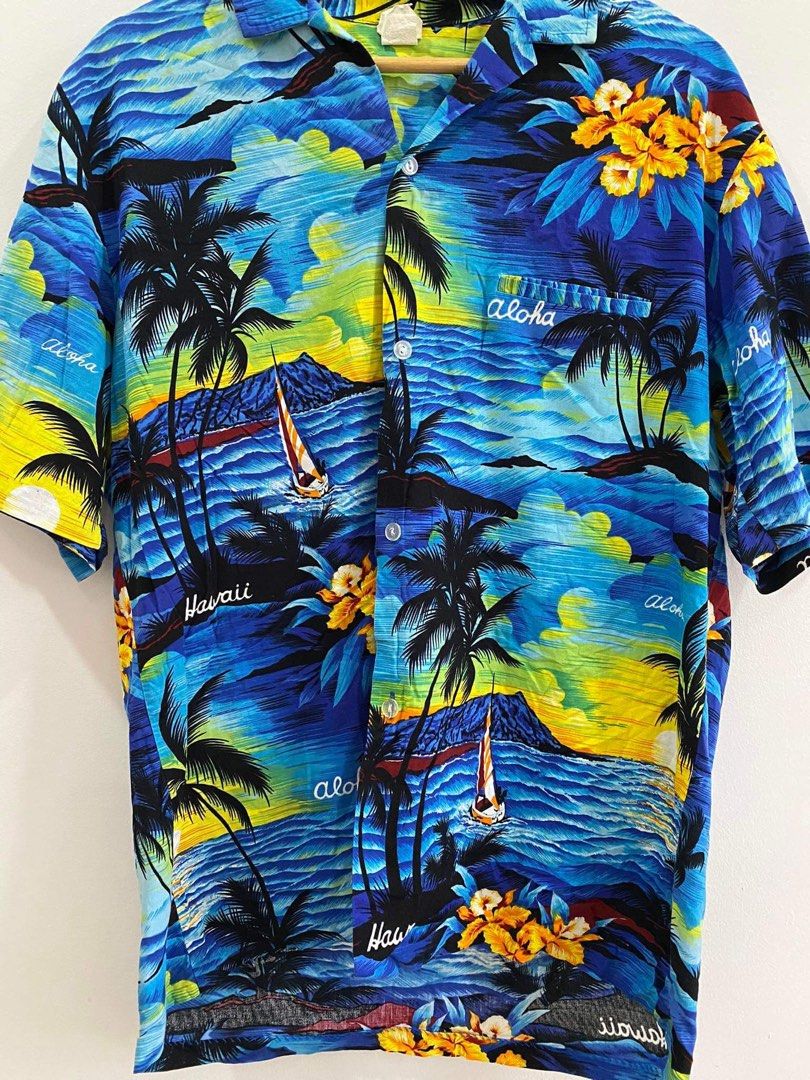 Aloha Hawaiian Polo, Men's Fashion, Tops & Sets, Tshirts & Polo Shirts ...