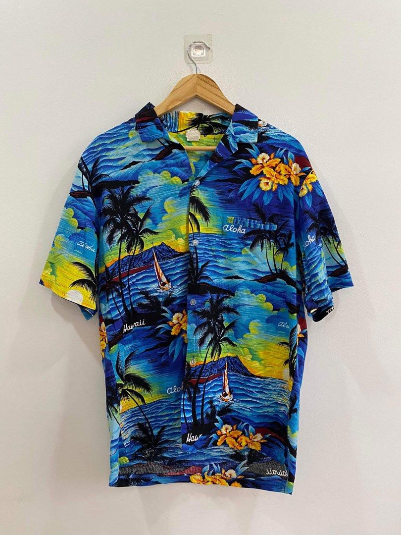 Aloha Hawaiian Polo, Men's Fashion, Tops & Sets, Tshirts & Polo Shirts ...