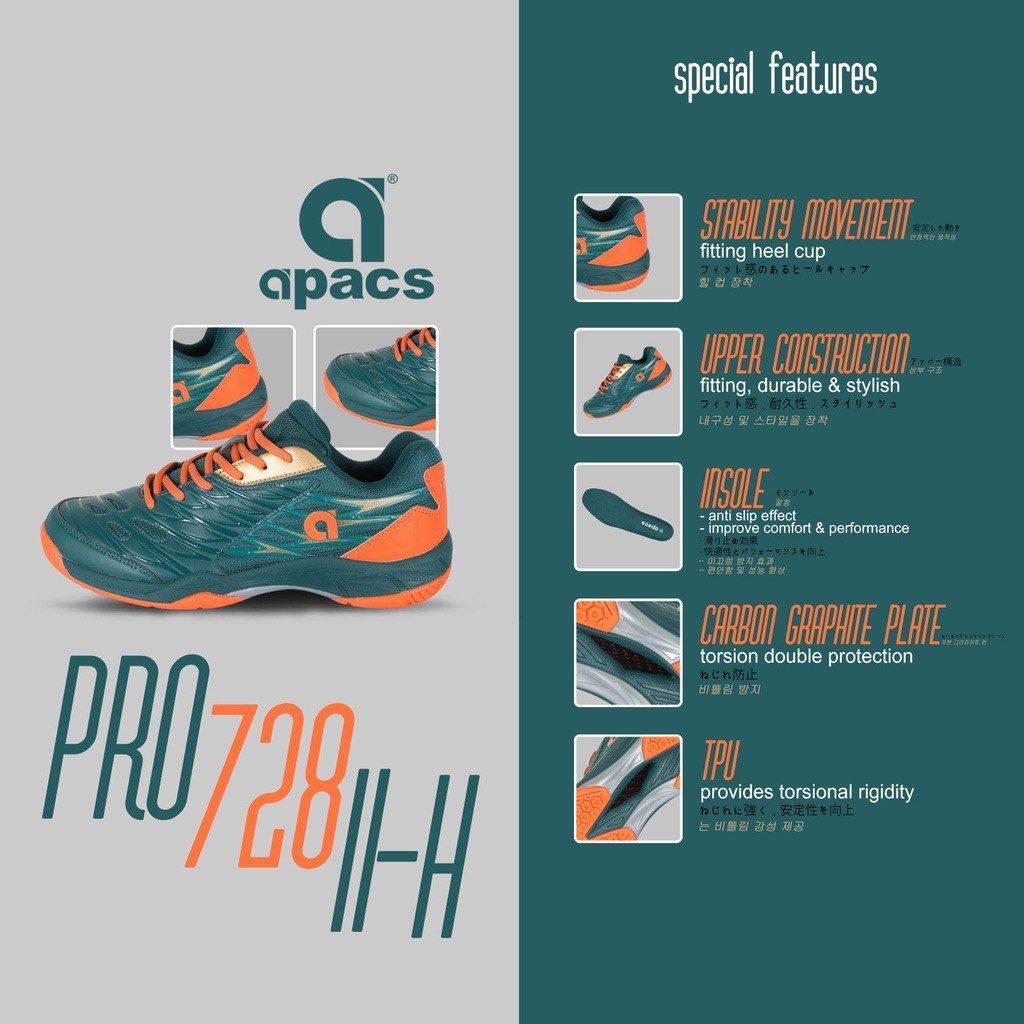 APACS Badminton Shoes PRO 728 II-H, Sports Equipment, Sports & Games ...