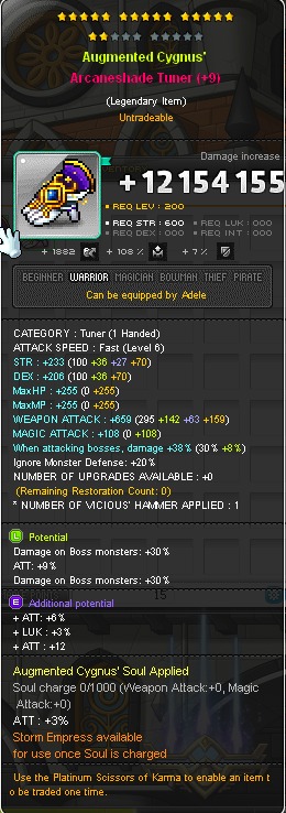 Maplesea Aquila Adele Arcaneshade L/E Tuner , Video Gaming, Gaming ...