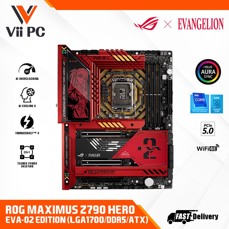 ASUS ROG MAXIMUS Z790 HERO EVA-02 EDITION Intel® Z790 LGA 1700 ATX ...