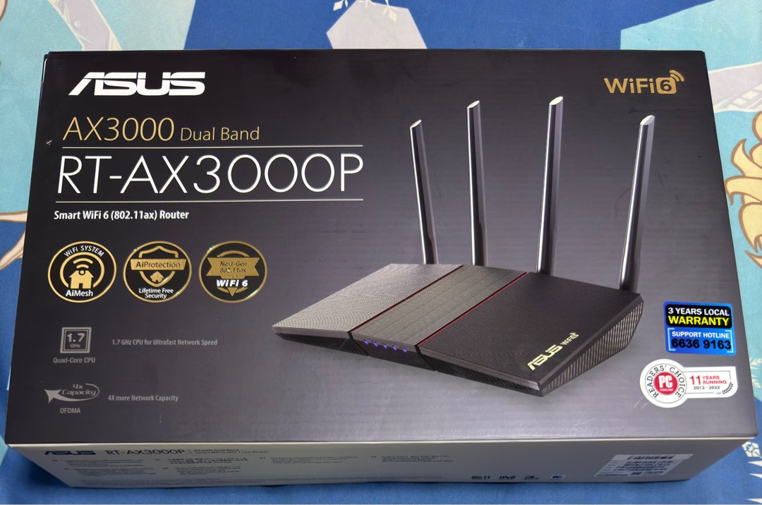 Asus RT-AX3000P Dual Band WIFI6 Router, Computers & Tech, Parts ...