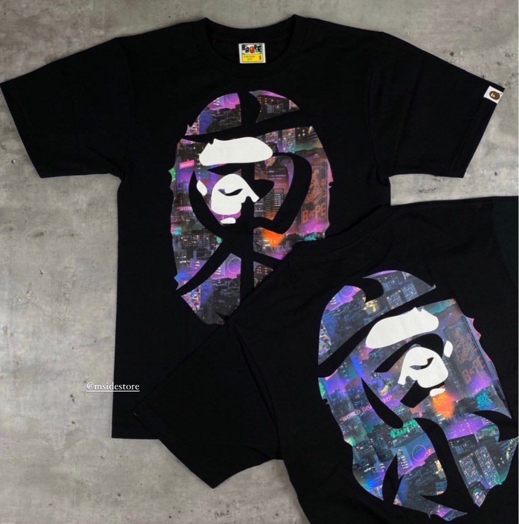 Bape Neon City Ape Head Tokyo Tee, Men's Fashion, Tops & Sets, Tshirts & Polo Shirts on Carousell