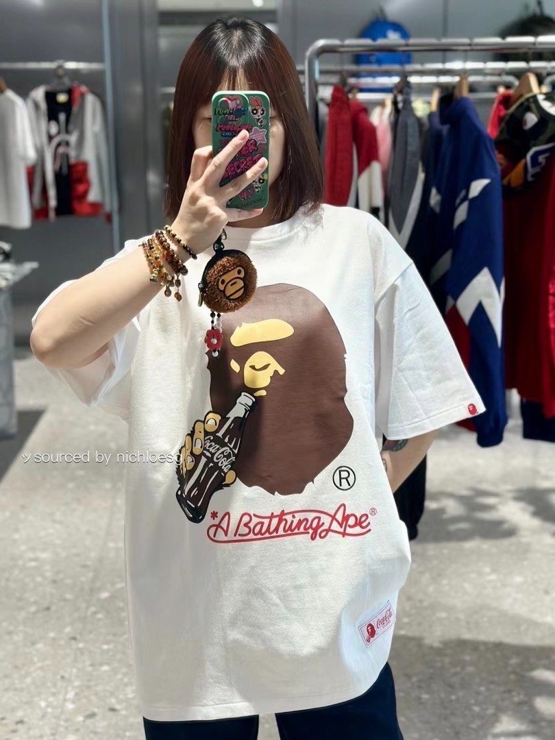 BAPE X COCA COLA APE HEAD TEE, Men's Fashion, Tops & Sets, Tshirts ...